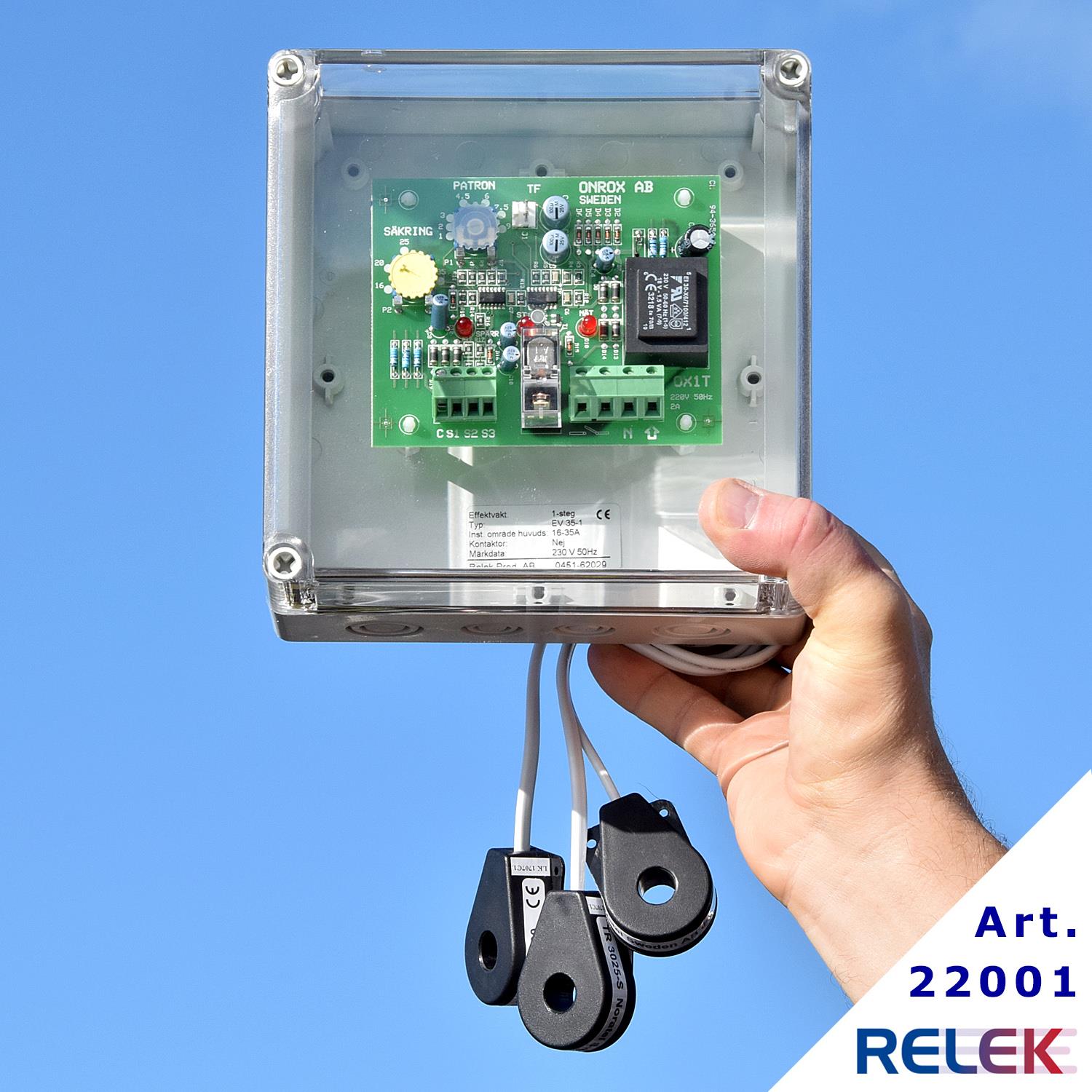 Effektvakt EV35-1, 16-35A 1-stegs effektvakt utan kontaktor