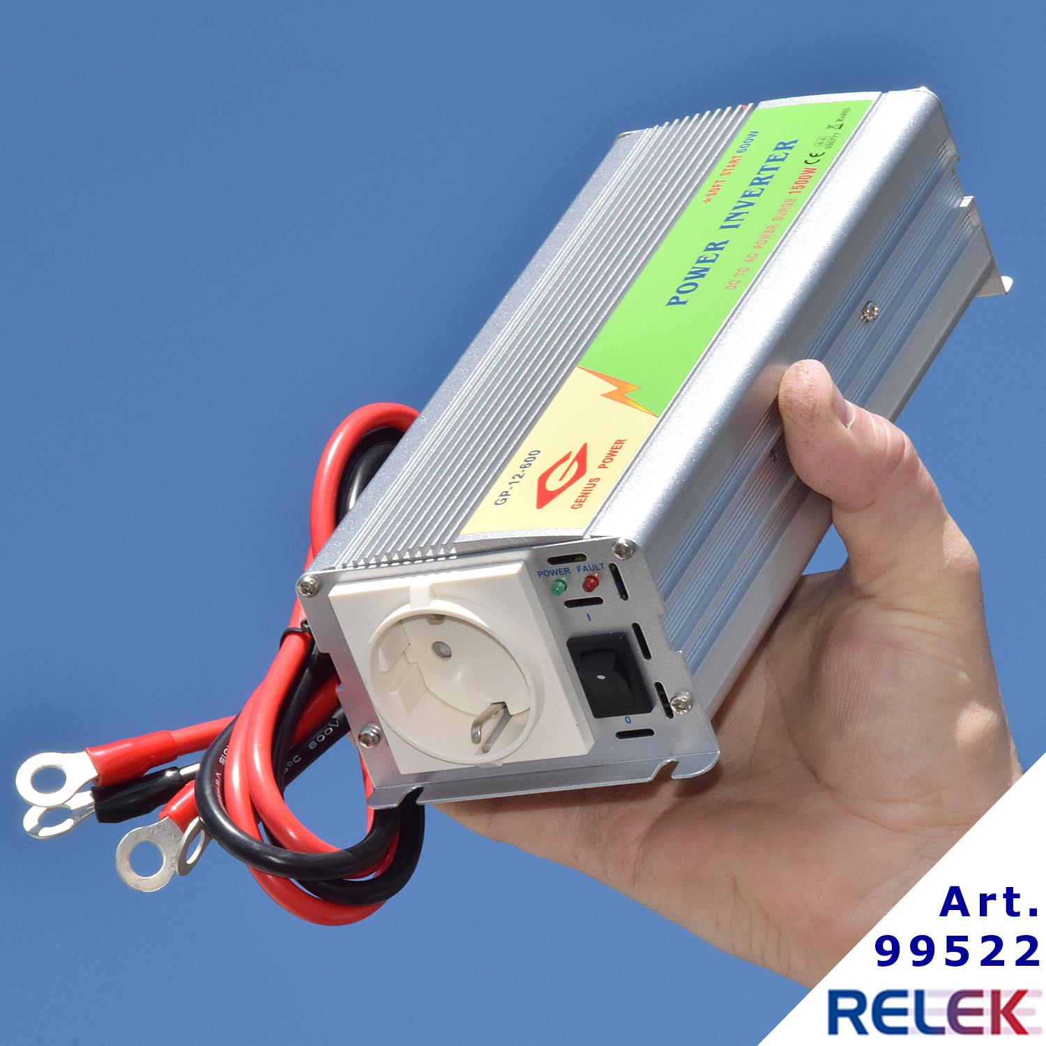 Omformare 600W 12VDC-230VAC modifierad sinus.