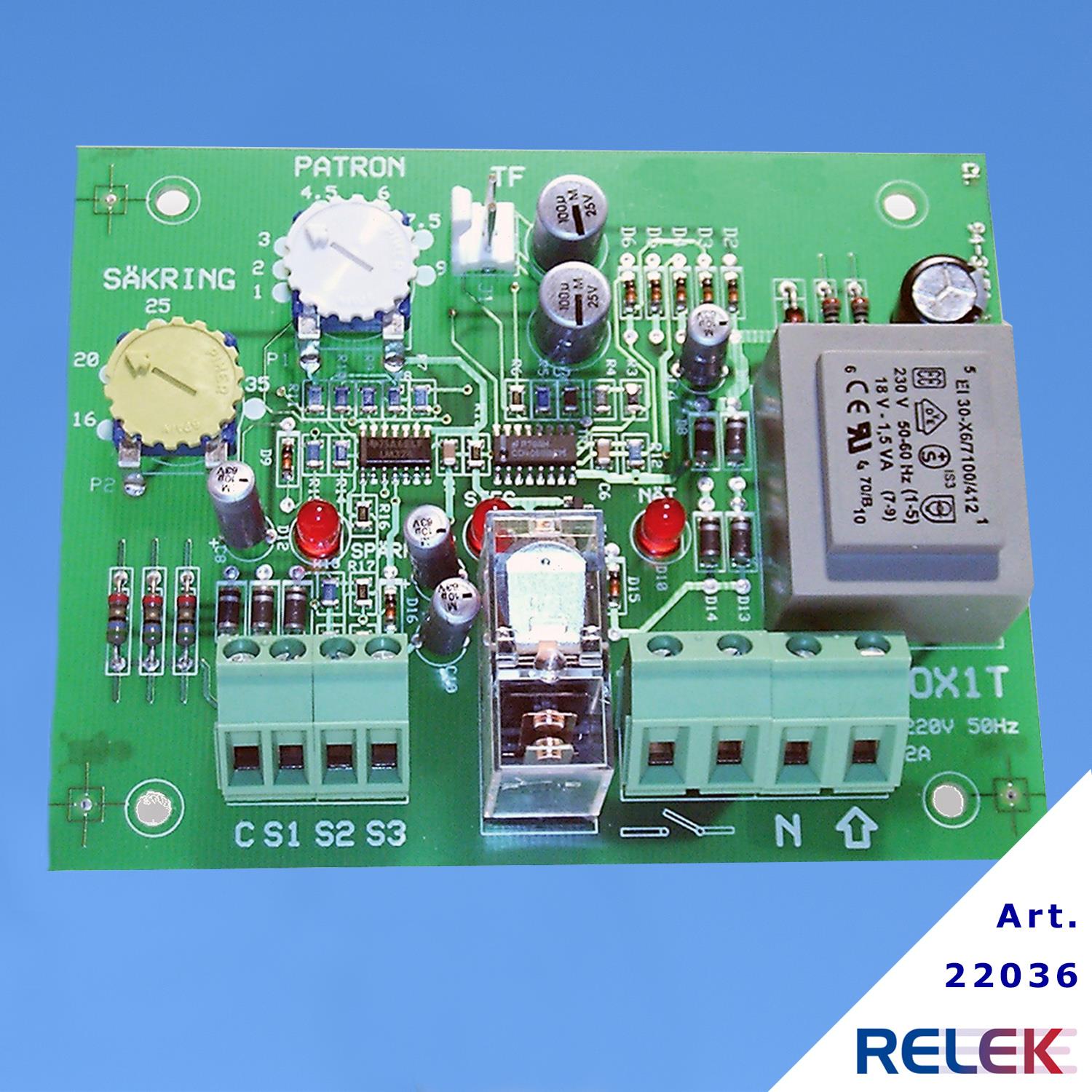 OX 1T, kretskort för effektvakt, 1-stegs