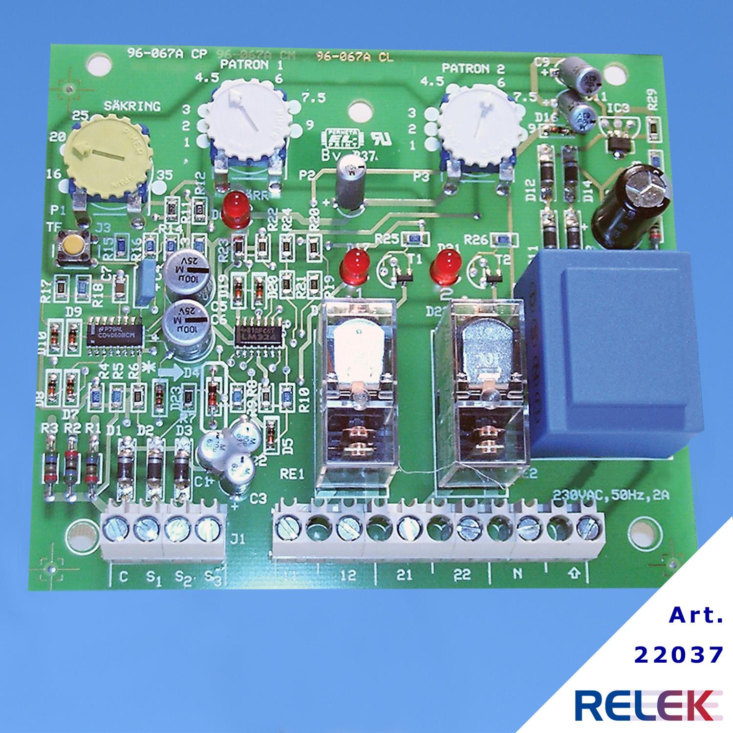 OX-2-SMD-63A, kretskort effektvakt 2-stegs, 35-80A, 2x18kW