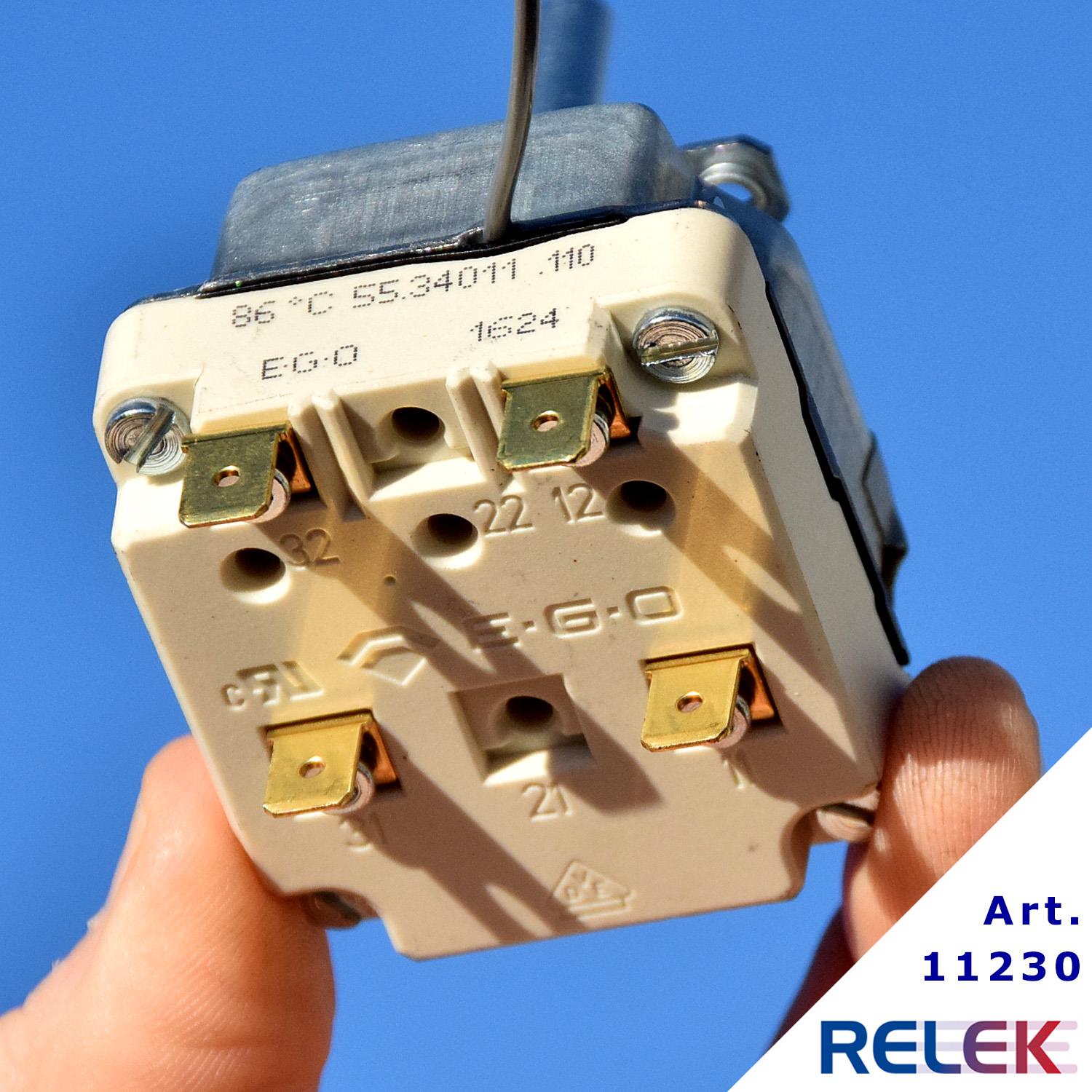 Termostat 30-90°C 2-pol EGO 2-stegs